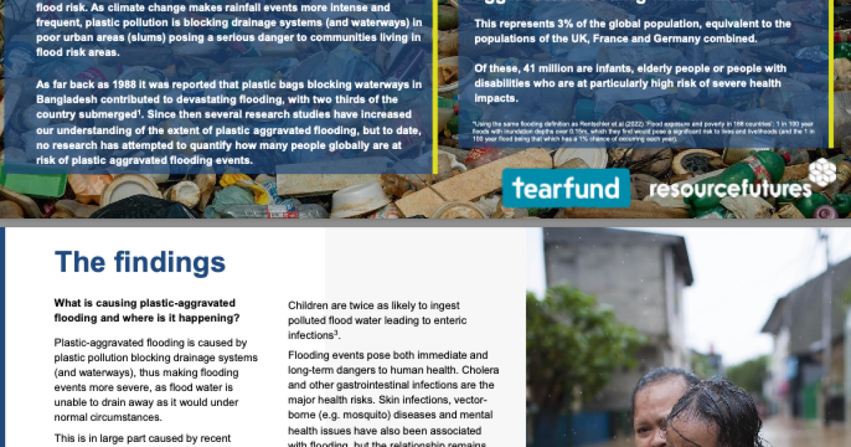 Plastic Pollution and Flooding: Report | Tearfund Australia
